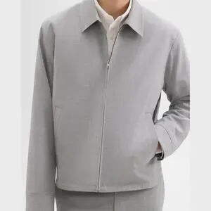 Theory Hazelton Zip Jacket In Stretch Wool In Vapor Melange - 60